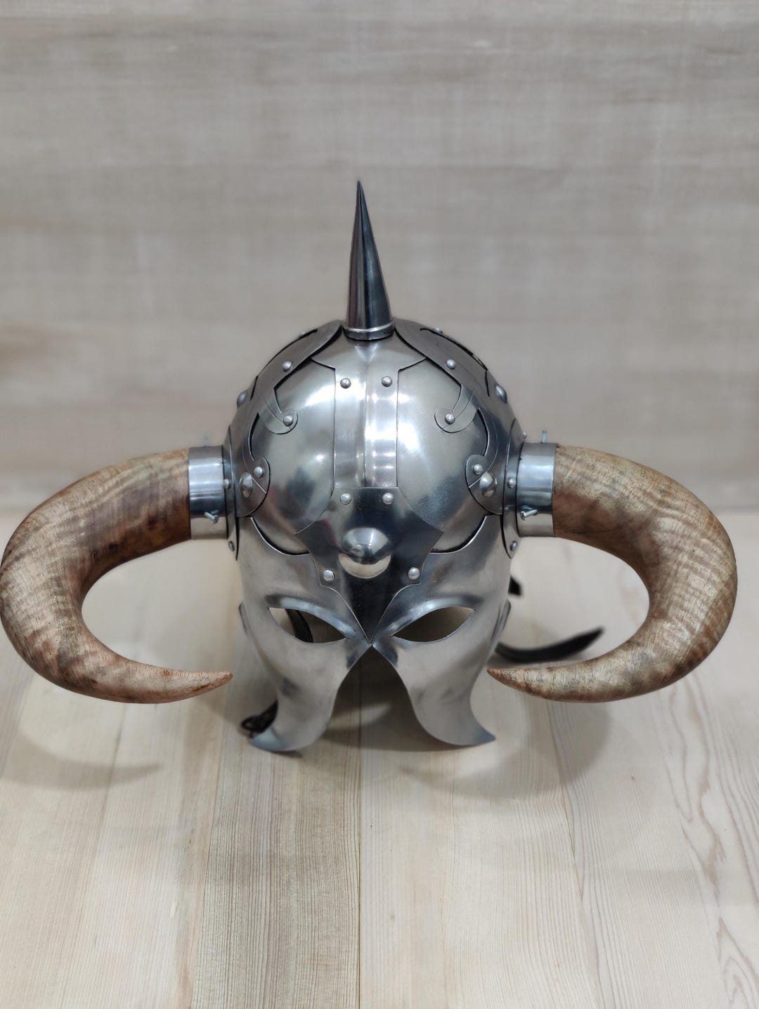 Medieval Death Dealer Helmet - Steel Armor W/leather Liner & Chin Strap ...