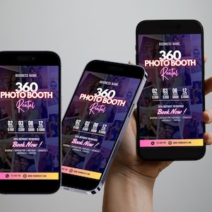 360 Photo Booth Rental Flyer Template: Canva Design - Etsy
