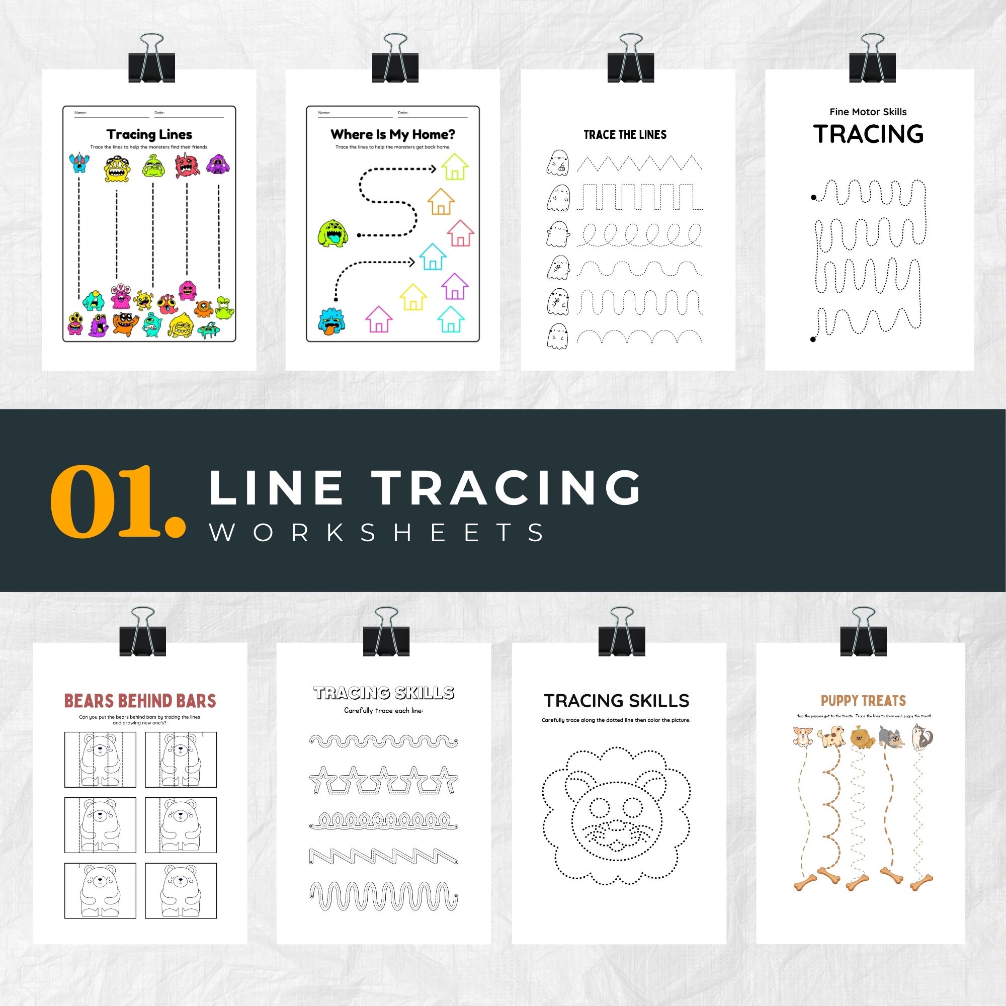 1200+ Pencil Control Tracing Worksheets for Preschool (printable ...