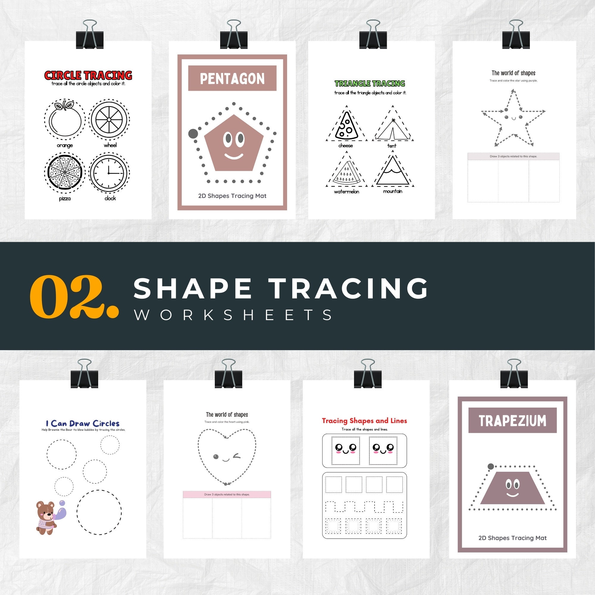 1200+ Pencil Control Tracing Worksheets for Preschool (printable ...