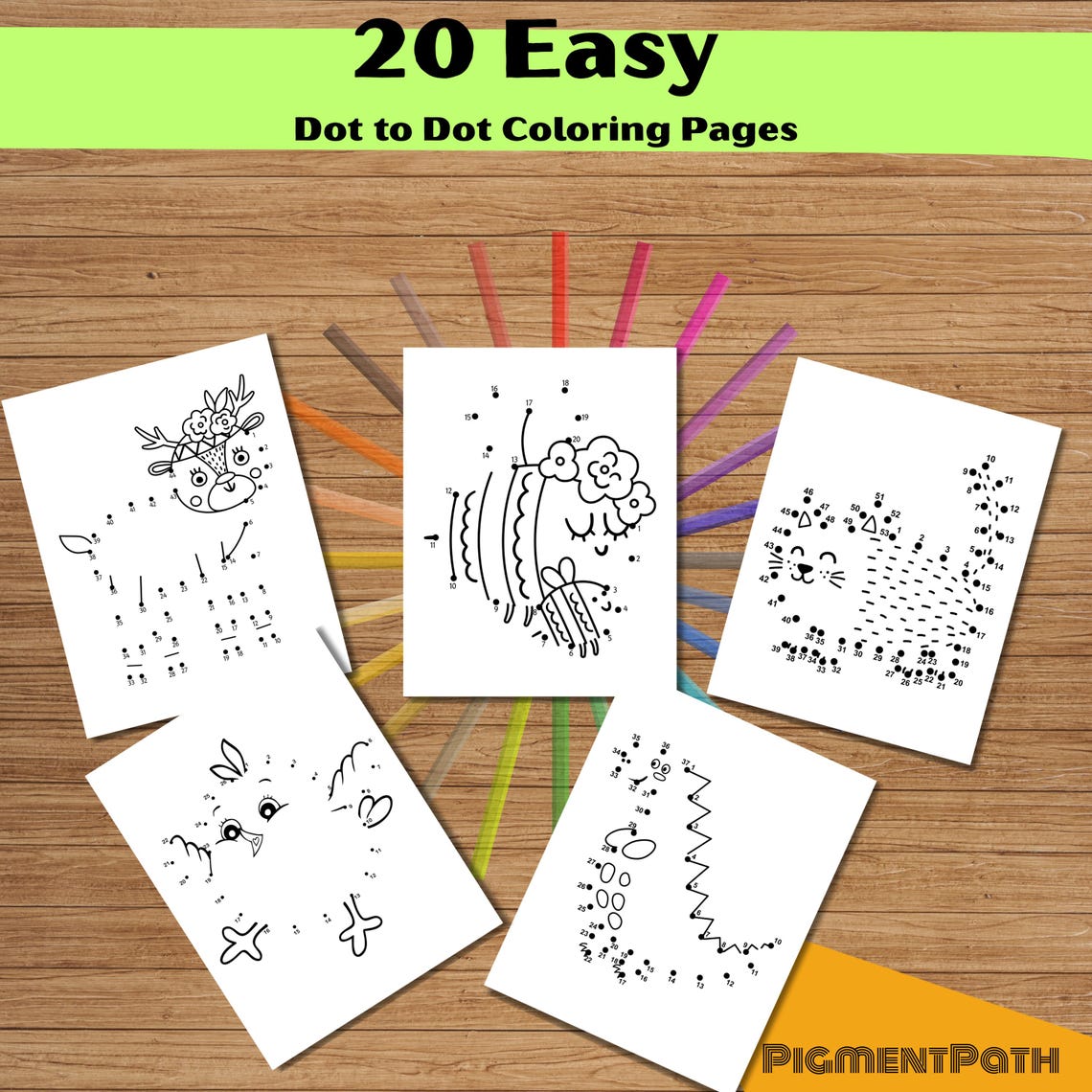 Dot to Dot Coloring Pages for Kids | 20 Fun Connect the Dots ...
