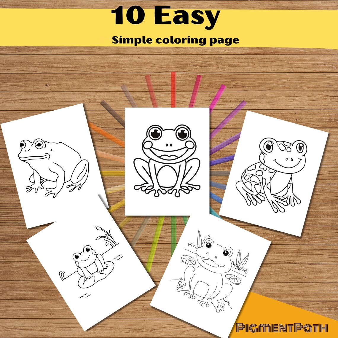 Frog Coloring Pages for Kids | 10 Fun Animal Sheets | Printable ...