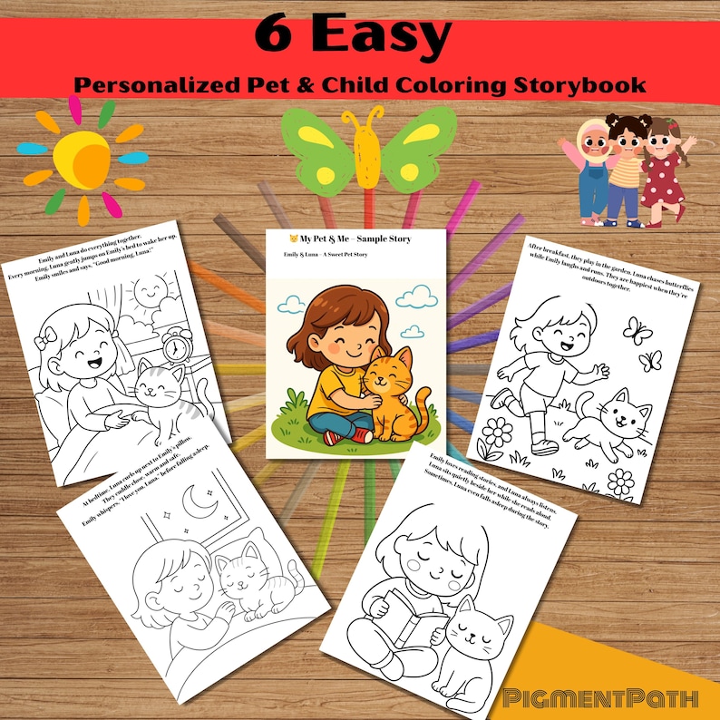 Personalized Coloring Storybook for Kids | Custom Name With Dog or Cat ...