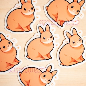 Custom Bunny Vinyl Sticker Set / Pointy Ear Rabbit Stickers / Cute ...
