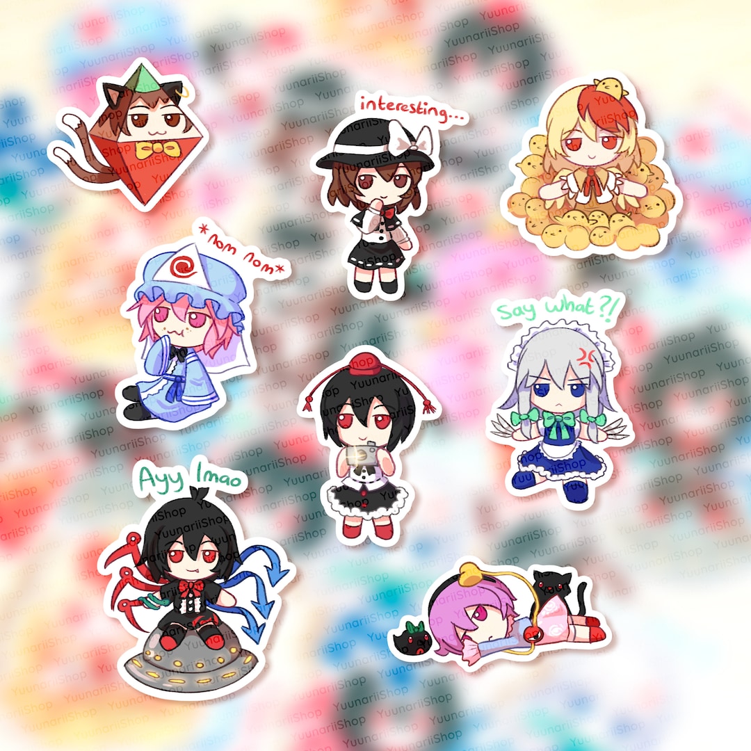 Fumo Sticker Set Vol. 3 / Touhou Stickers / Funny Meme - Etsy