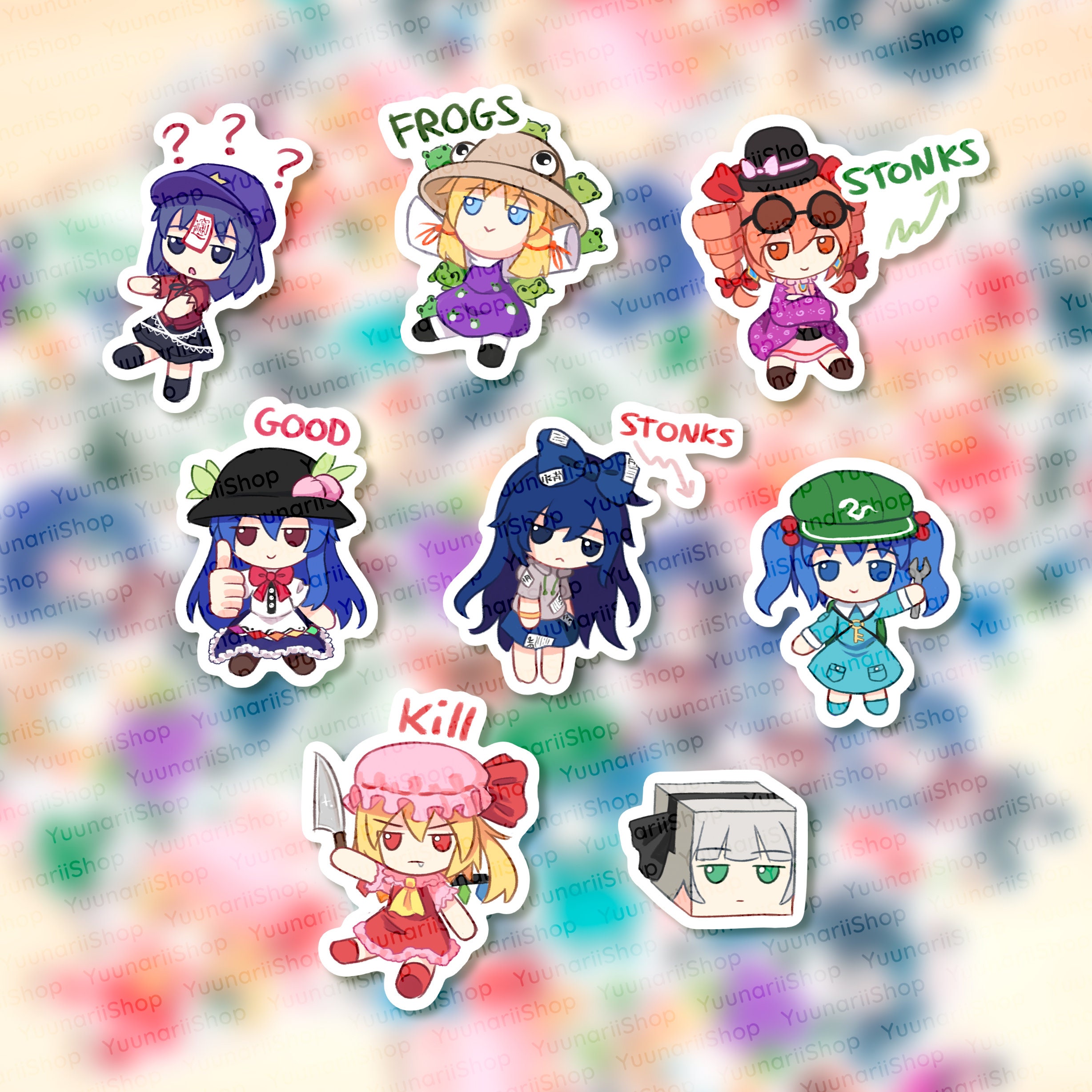 Fumo Sticker Set Vol. 2 / Touhou Sticker / Funny Meme Sticker - Etsy