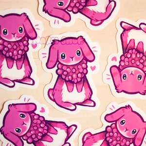 Fruit Bunny Vinyl Stickers / Cute Animal Stickers / Journal Stickers ...