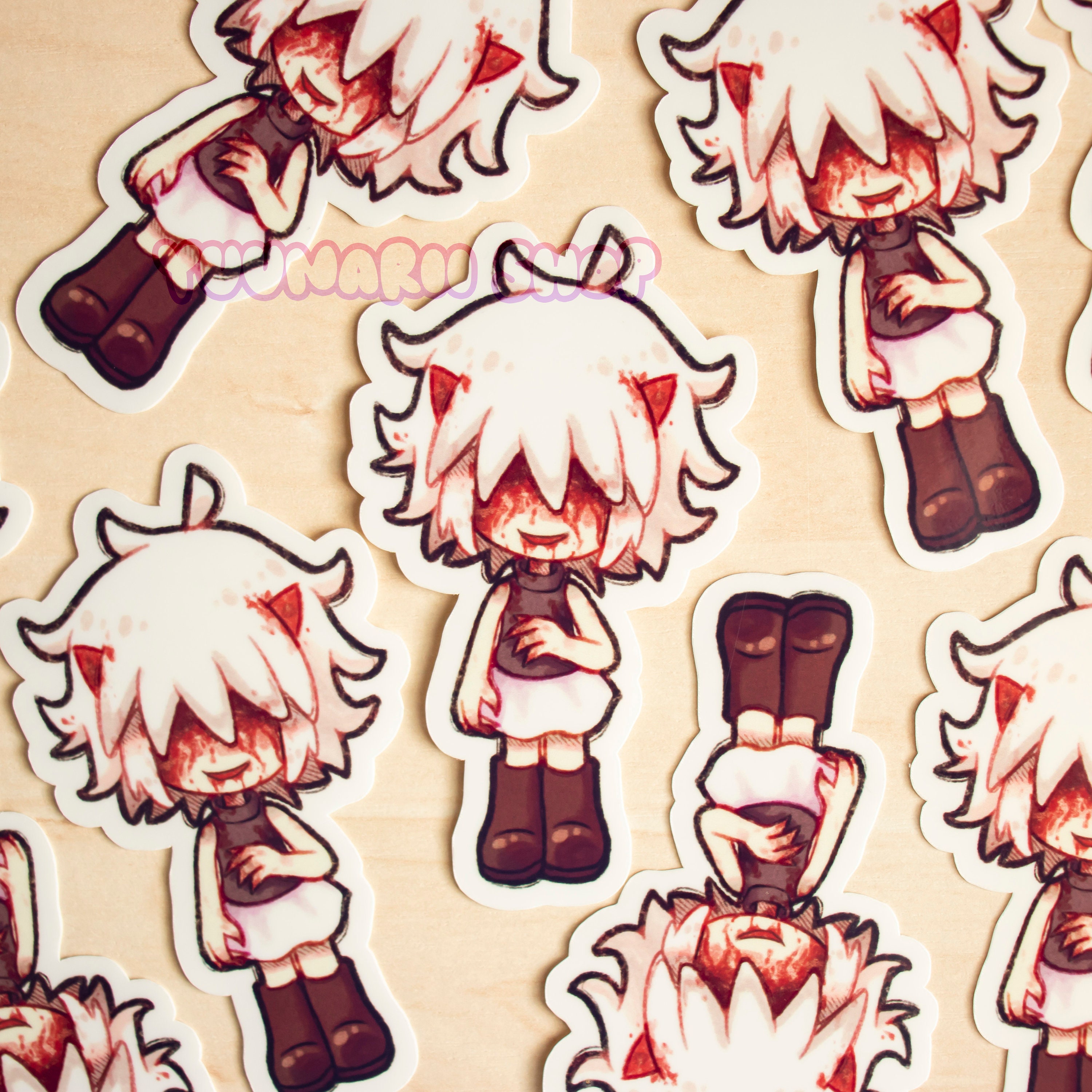 Sabitsuki Vinyl Sticker Set / Dot Flow Sticker / Yume Nikki Fangame ...