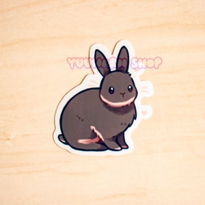 Custom Bunny Vinyl Sticker Set / Pointy Ear Rabbit Stickers / Cute ...