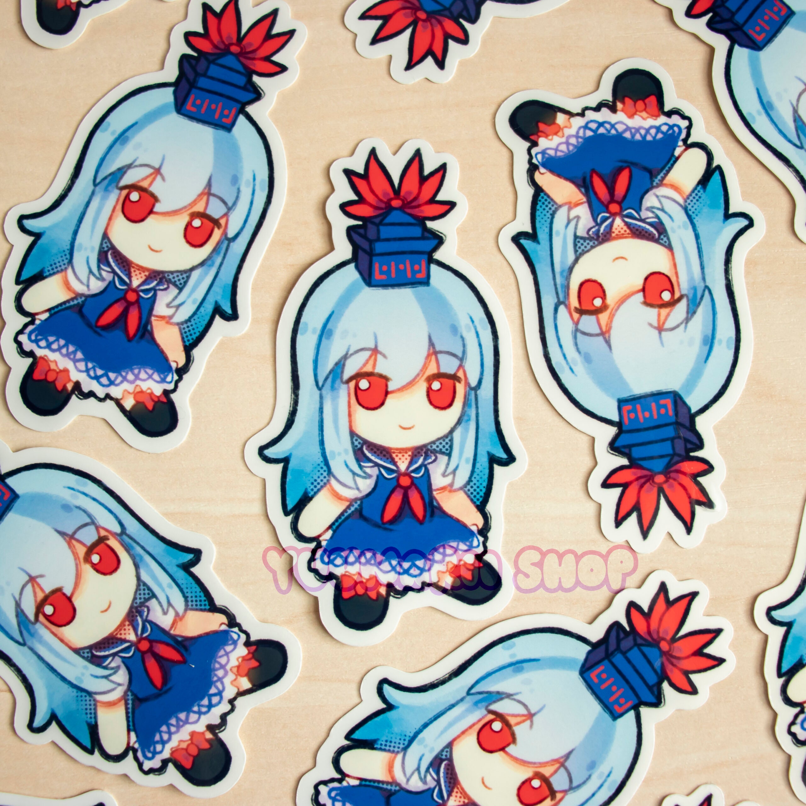 Touhou 8 Imperishable Night Fumo Vinyl Stickers / Fumo Stickers ...
