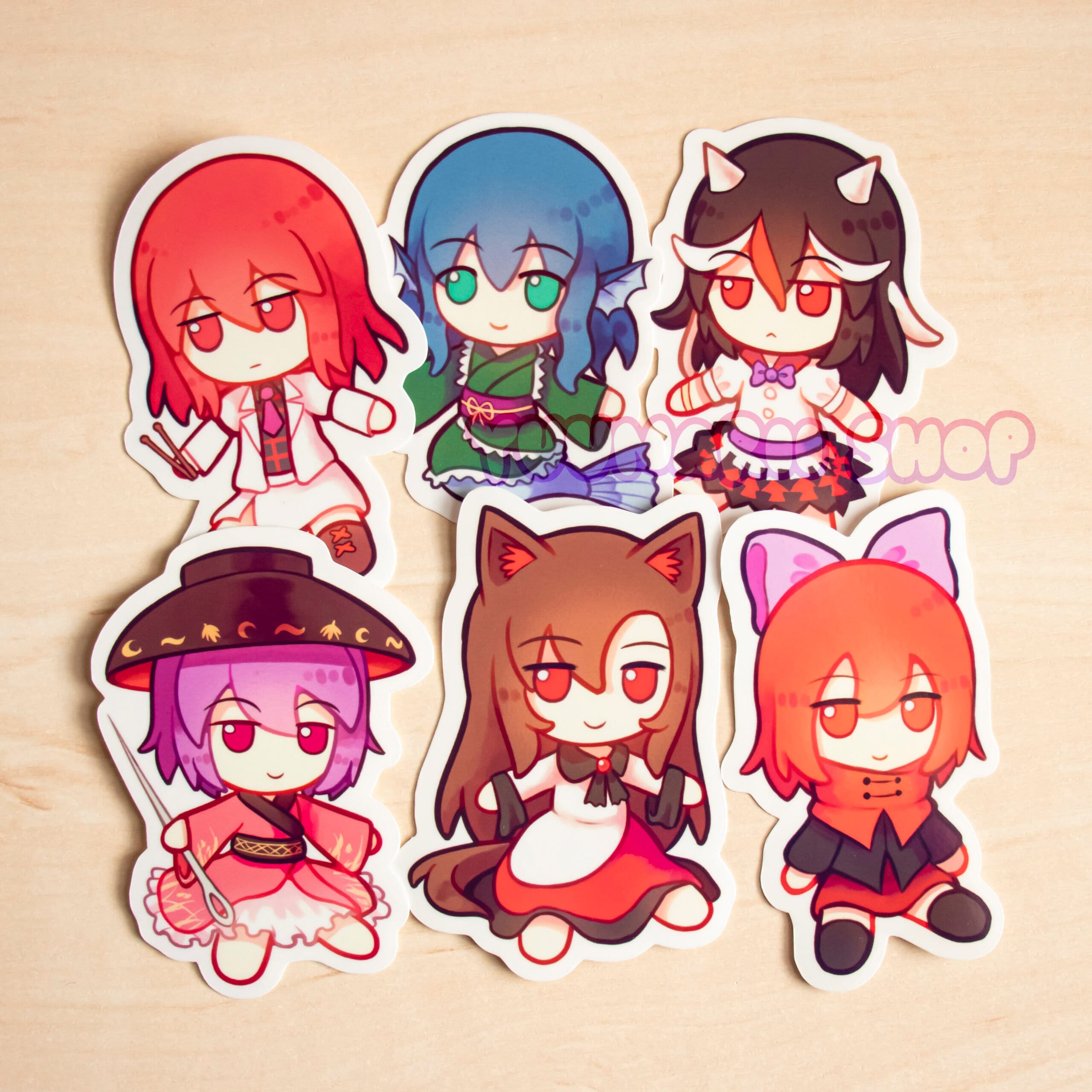Touhou Ddc Fumo Vinyl Sticker Set Fumo Stickers Touhou Etsy