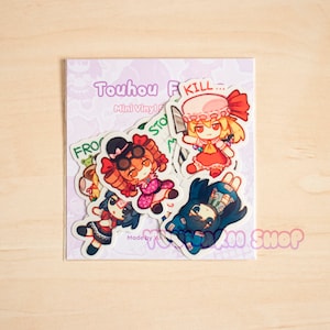 Touhou Fumos Mini Vinyl Sticker Set VOL. 2 / Touhou Stickers / Set of 8 ...