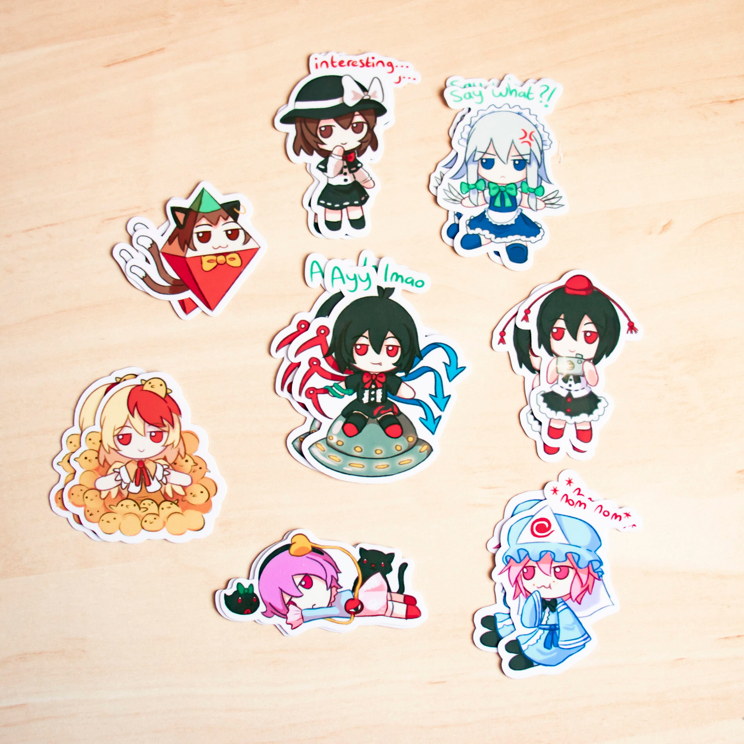 Fumo Sticker Set Vol. 3 / Touhou Stickers / Funny Meme - Etsy