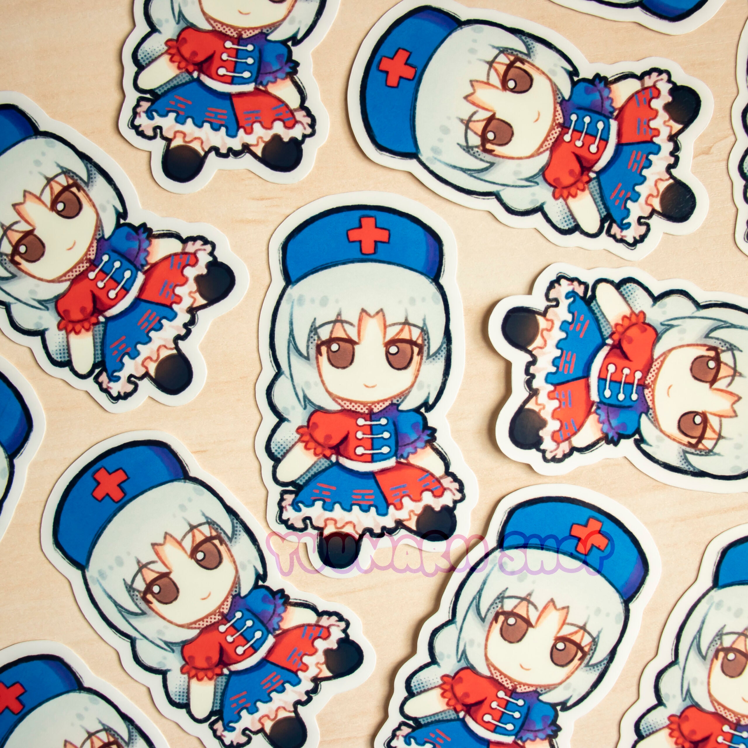 Touhou 8 Imperishable Night Fumo Vinyl Stickers / Fumo Stickers ...