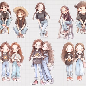 JDES 30 Digital Download Cute Girl Clipart, Adorable Girl Bundle ...