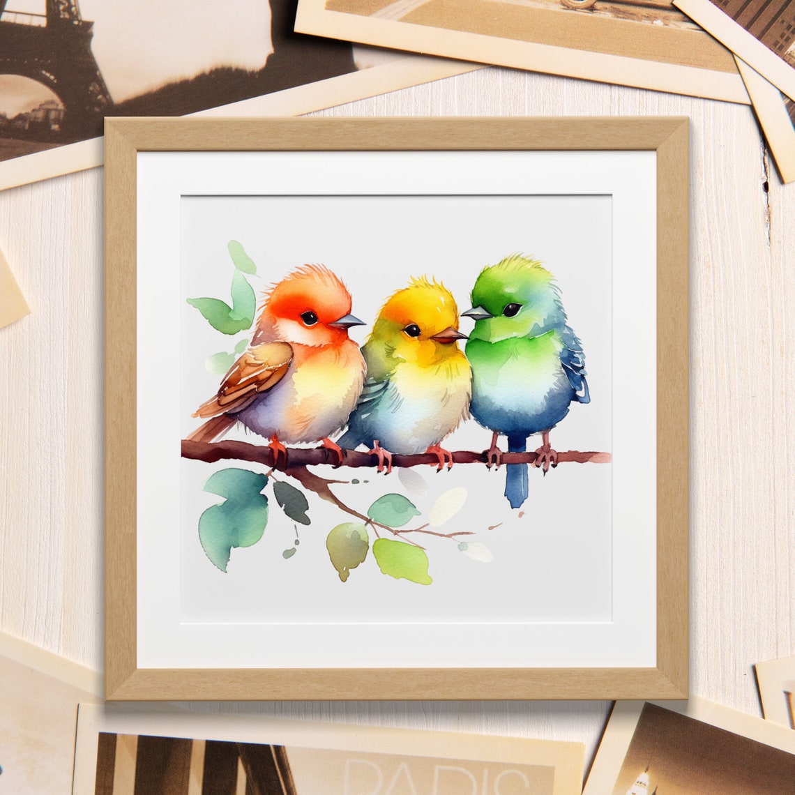 Watercolor Bird Set PNG, Cute Spring Bird, Watercolor Clipart, Birds ...