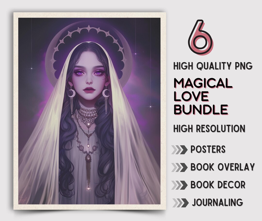 Magical Love Fantasy Illustration Page, Book Poster, Book Overlay ...