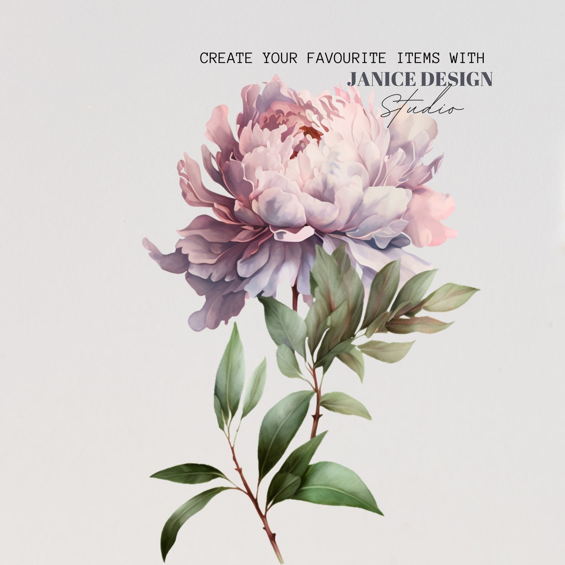 Watercolor Peonies Clipart Peony Clip Art Flower Clipart - Etsy