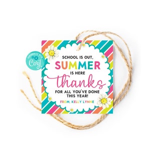 Teacher Appreciation Gift Tag | Summer Break Thanks for All You Do ...