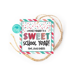 Printable Back to School Tag: Sweet School Year, Editable Template (PDF ...