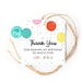 Balloon Birthday Thank You Tag: Editable Party Favor (digital Download ...