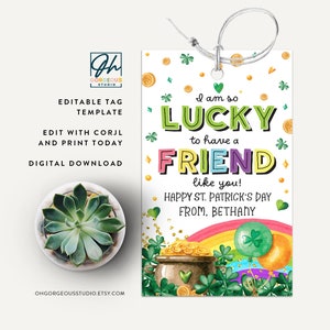 Printable St. Patrick's Day Gift Tag Label | Happy St. Patrick's Day ...