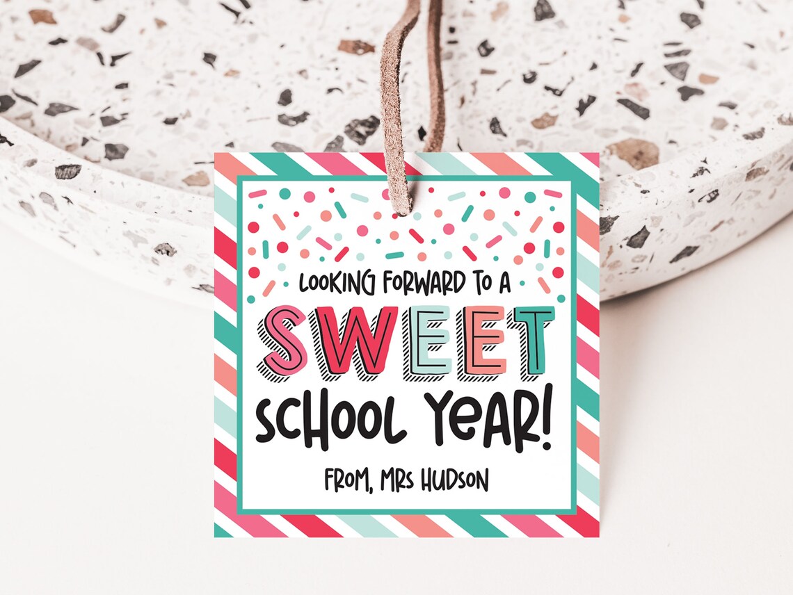 Printable Back to School Tag: Sweet School Year, Editable Template (PDF ...