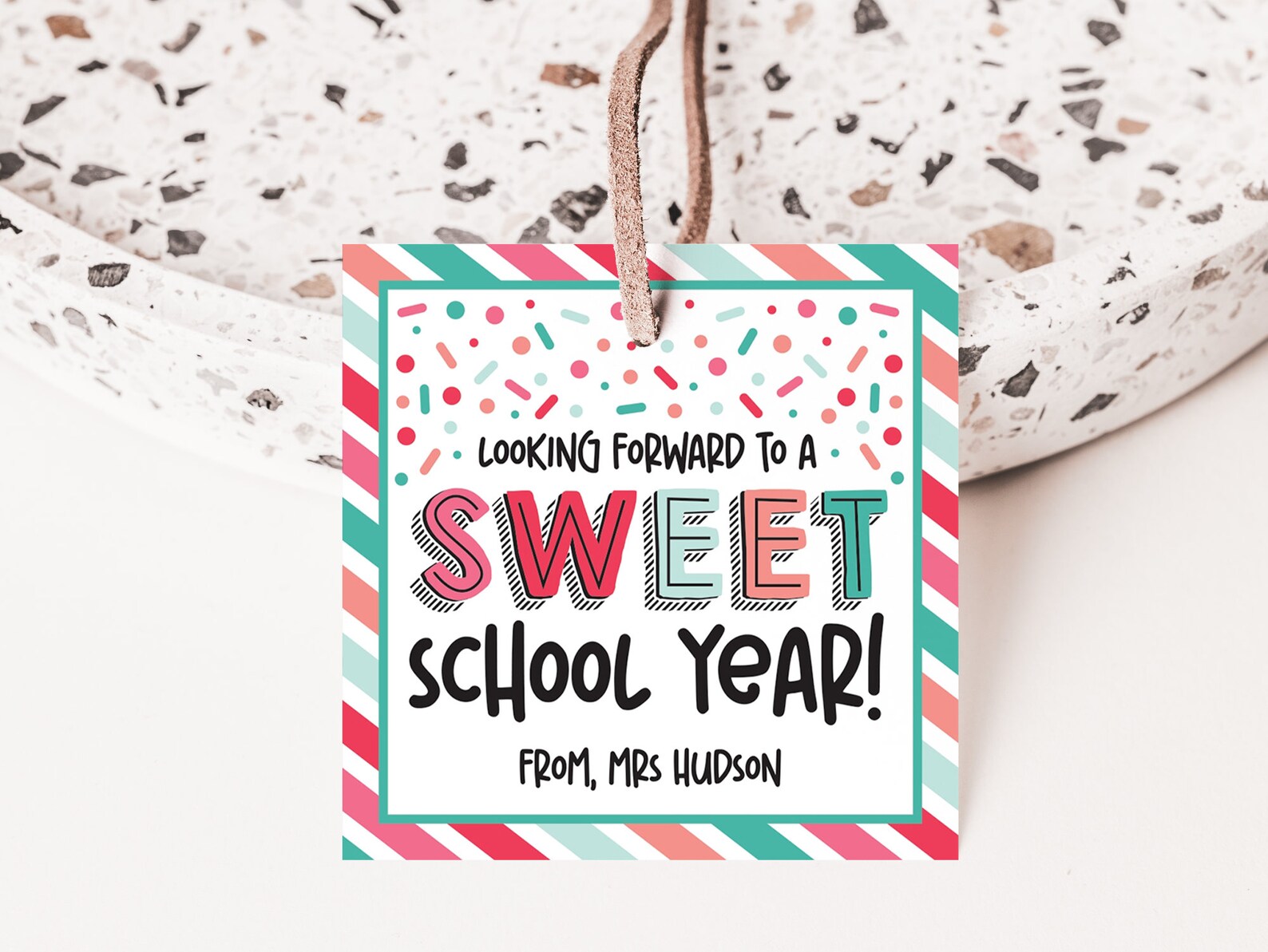 Printable Back to School Tag: Sweet School Year, Editable Template (PDF ...