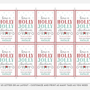 Have A Holly Jolly Christmas Tag | Printable Christmas Gift Tag, Class ...
