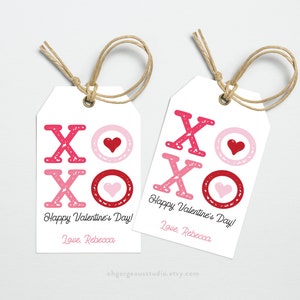 Printable Valentine's Day Gift Tag | XOXO Valentine's Favor Tag ...