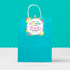 Teacher Appreciation Gift Tag | Summer Break Thanks for All You Do ...