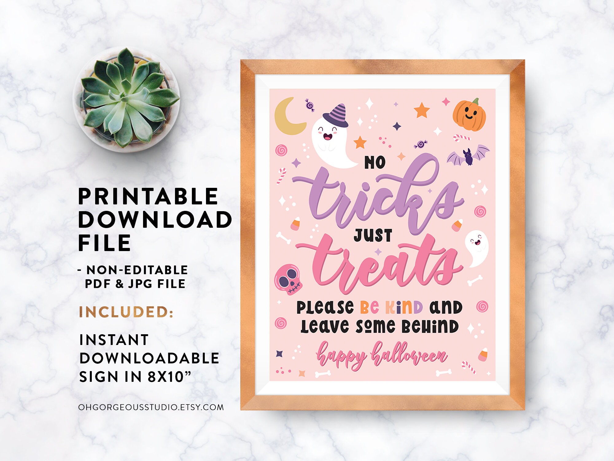 Take One Candy Halloween Printable Trick or Treat 8x10 Sign, Instant ...