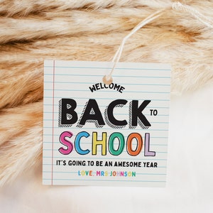 Back to School Printable Gift Tag | Welcome Back Tag for Students ...