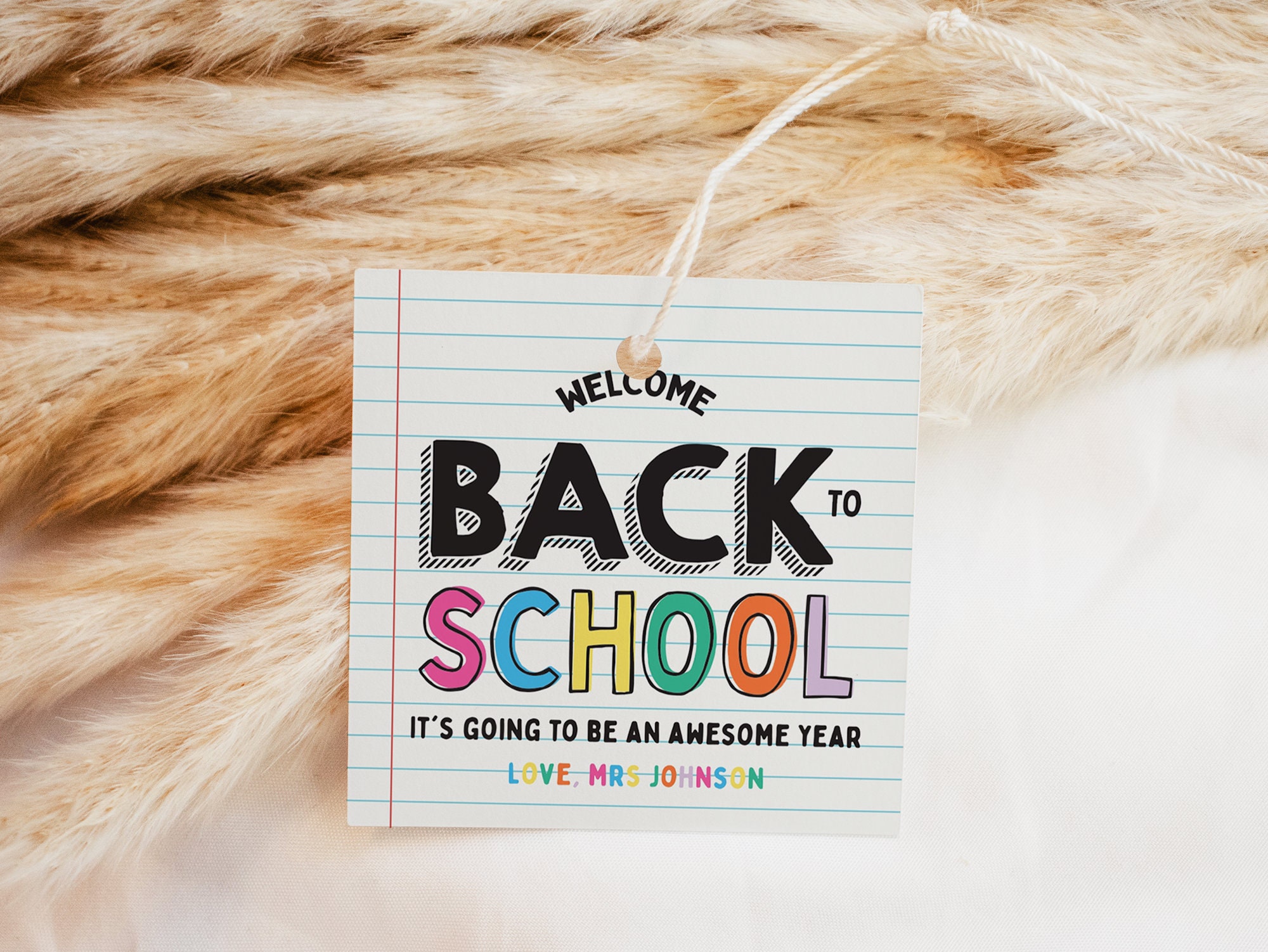 Back to School Printable Gift Tag Welcome Back Tag for Students ...