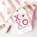 Printable Valentine's Day Gift Tag XOXO Valentine's Favor Tag Template ...