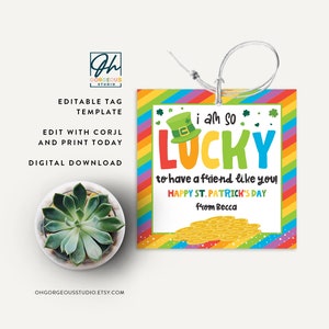 Editable St. Patrick's Day Gift Tag | Happy St. Patrick's Day Tag, St ...