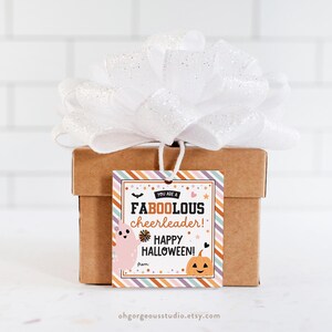 You Are a Faboolous Cheerleader Gift Tag | 3x3" Printable Halloween ...