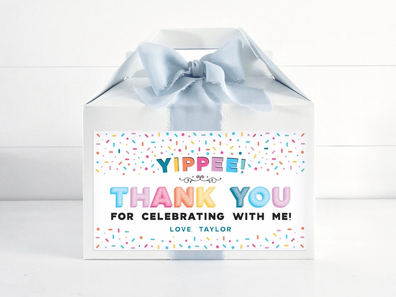 Yippee I'm Three Custom Sticker Template, Editable Tag for Treat Packs ...