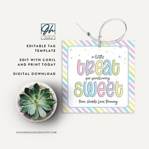 Printable Easter Bunny Gift Tag | A Little Treat for Somebunny Sweet ...