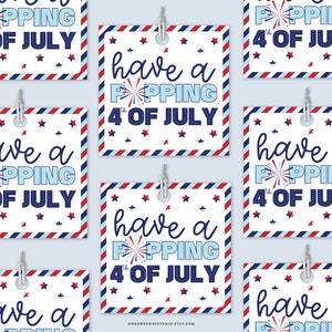 4th of July Favor Tag | Printable Gift Tag, Independence Day Holiday ...