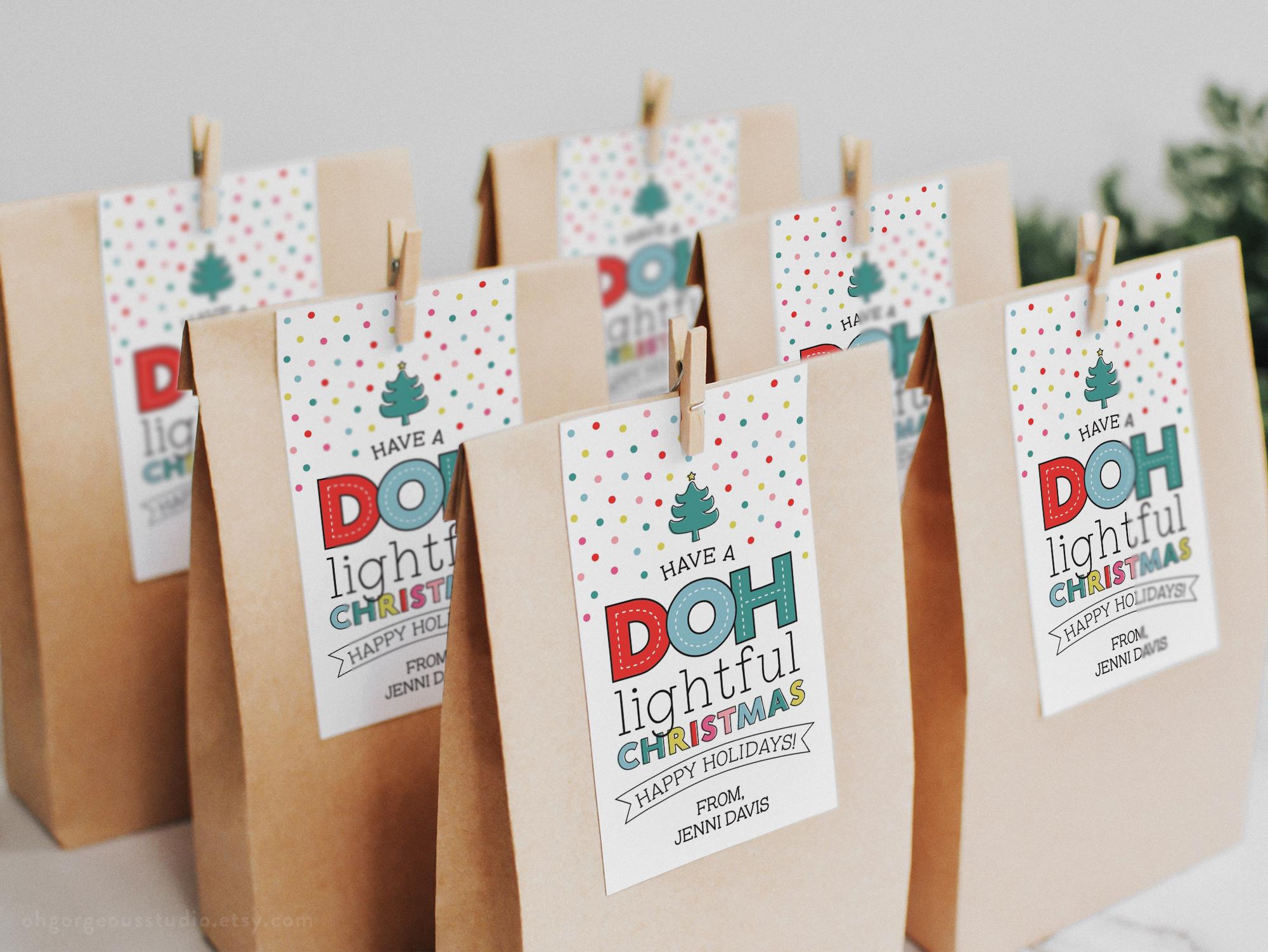 Christmas Playdough Gift Tag | Printable Teacher Gift (editable) - Etsy