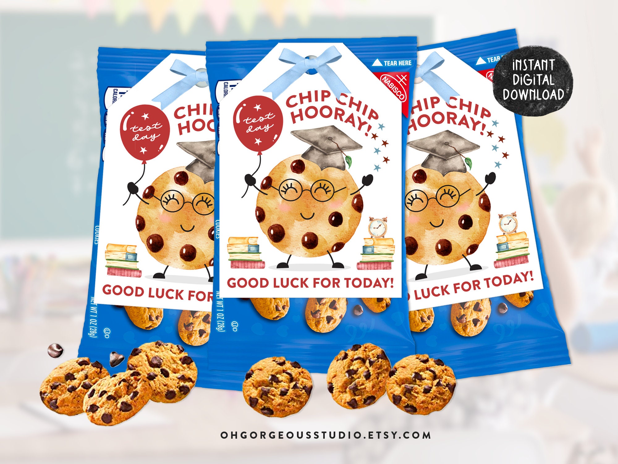 Printable Snack Tag Classroom Treat Tag Good Luck Gift - Etsy
