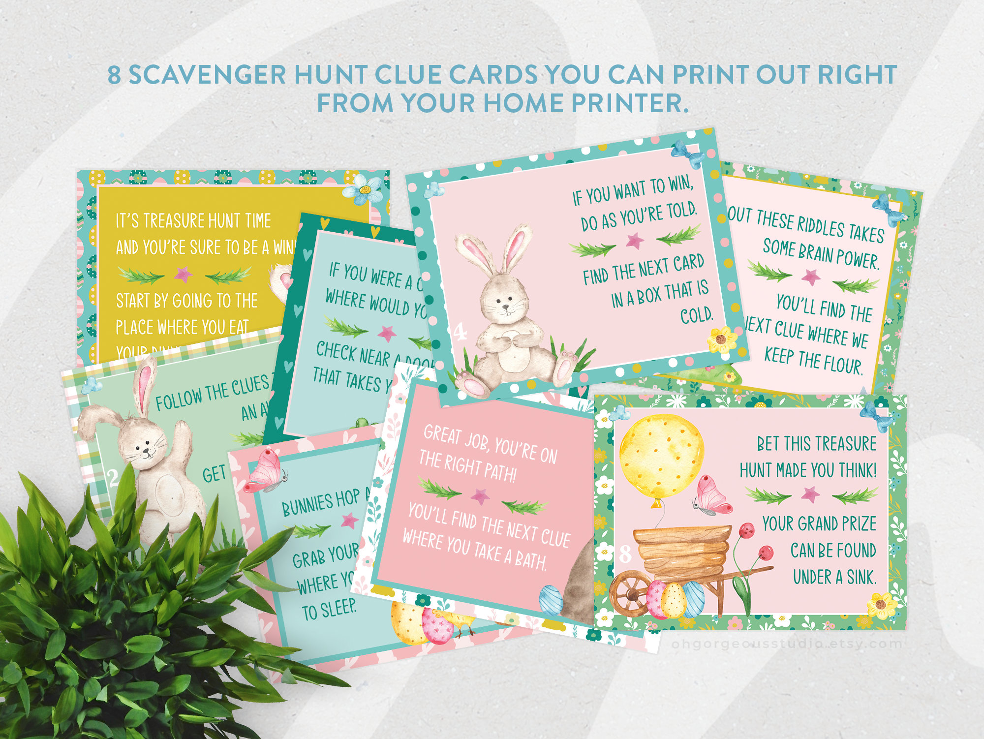 Easter Egg Scavenger Hunt Printables Instant Download Easter Egg Hunt ...