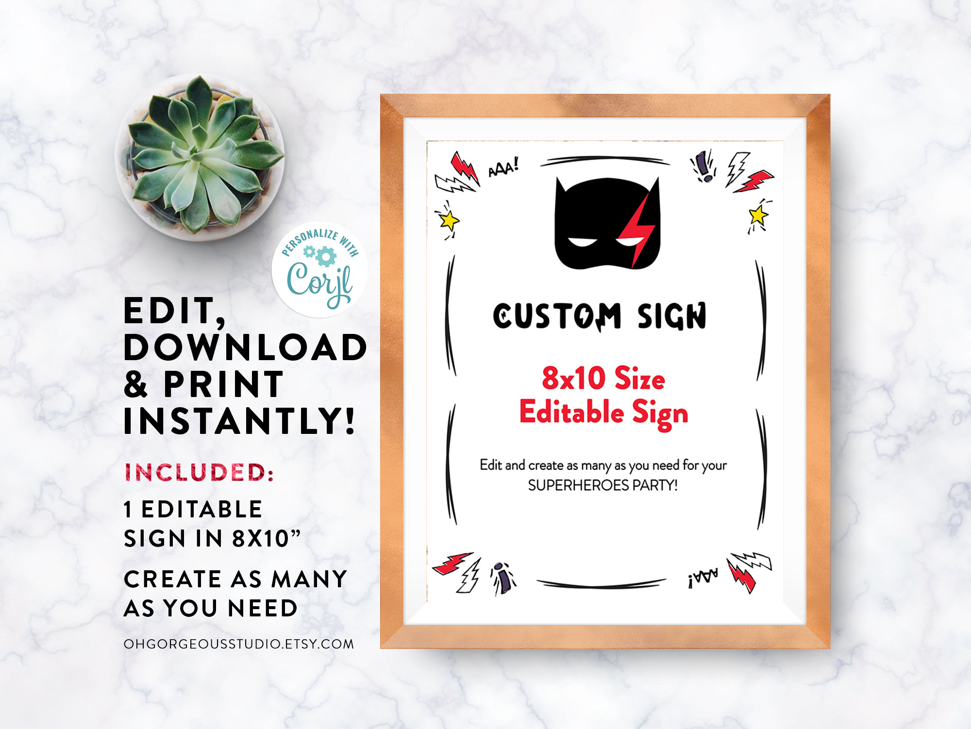 Superhero Custom Sign Superhero Birthday Hero Party - Etsy