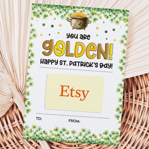 St. Patrick's Day Teacher Appreciation Gift Card Holder Template ...