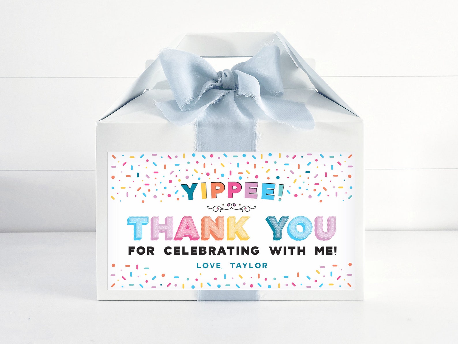 Party Gable Box for Yippee I'm Three Birthday Party, Edit in Corjl ...