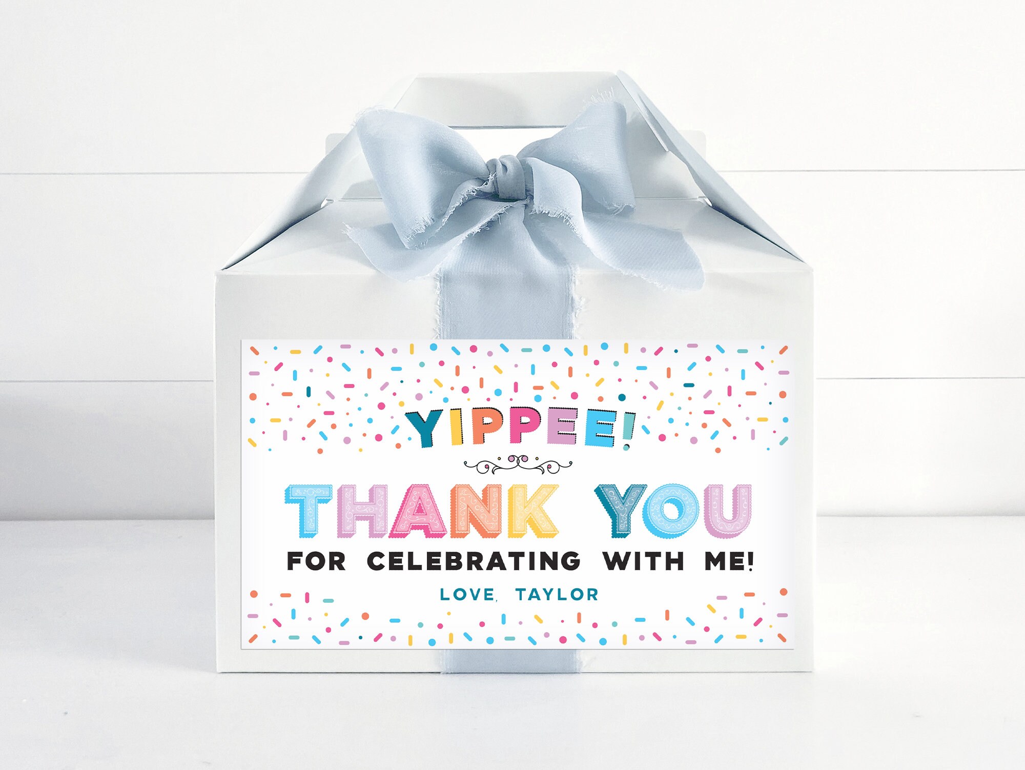 Party Gable Box for Yippee I'm Three Birthday Party, Edit in Corjl ...