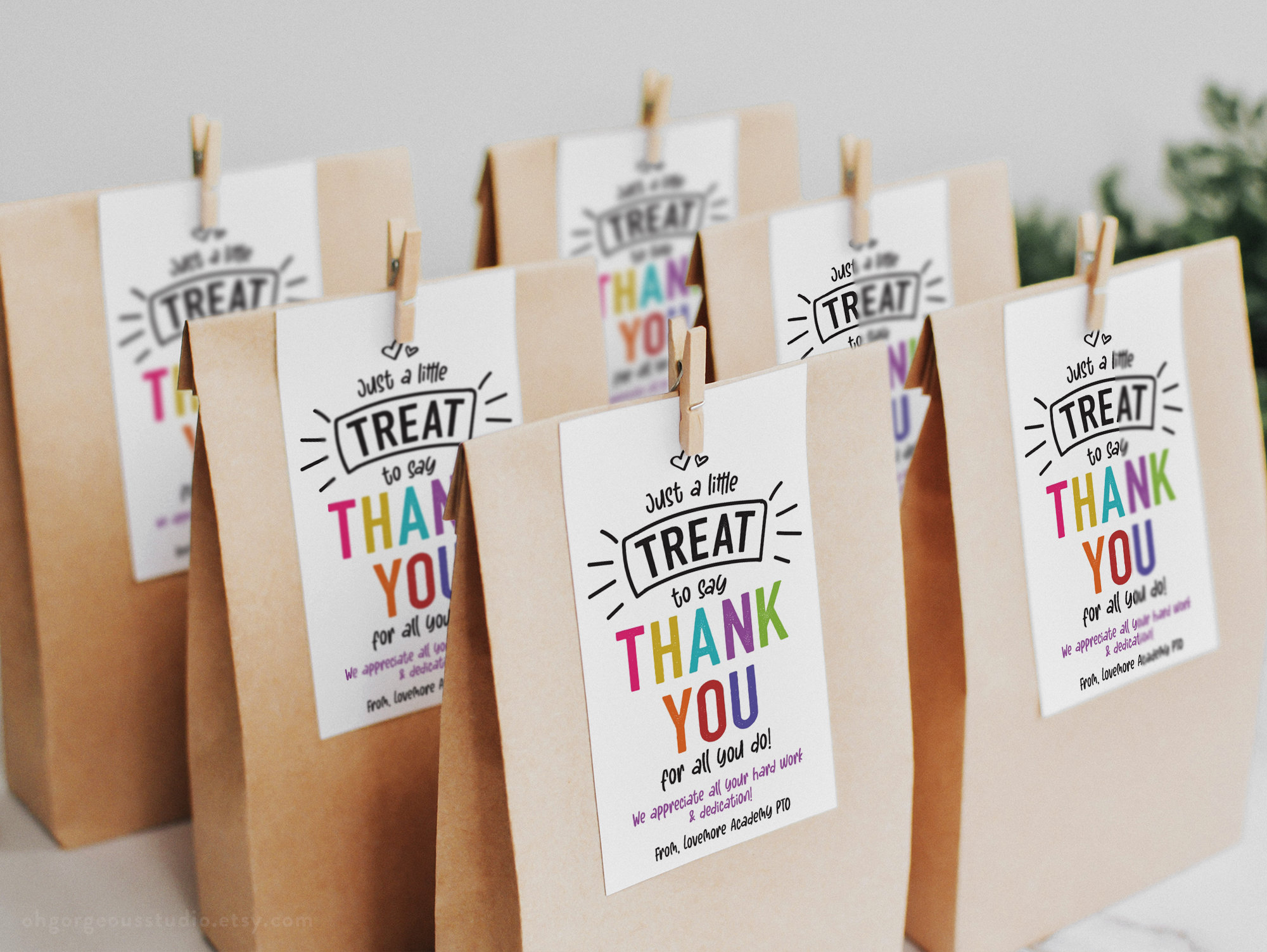 Printable Thank You Gift Tag: Employee, Teacher Appreciation (editable ...
