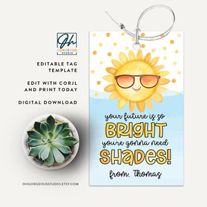 End of School Year Tags | Relax in the Sun, Gift Tag for Teacher, Gift ...