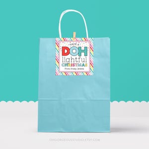 Printable DOH Lightful Christmas Playdough Gift Tag | Christmas Holiday ...